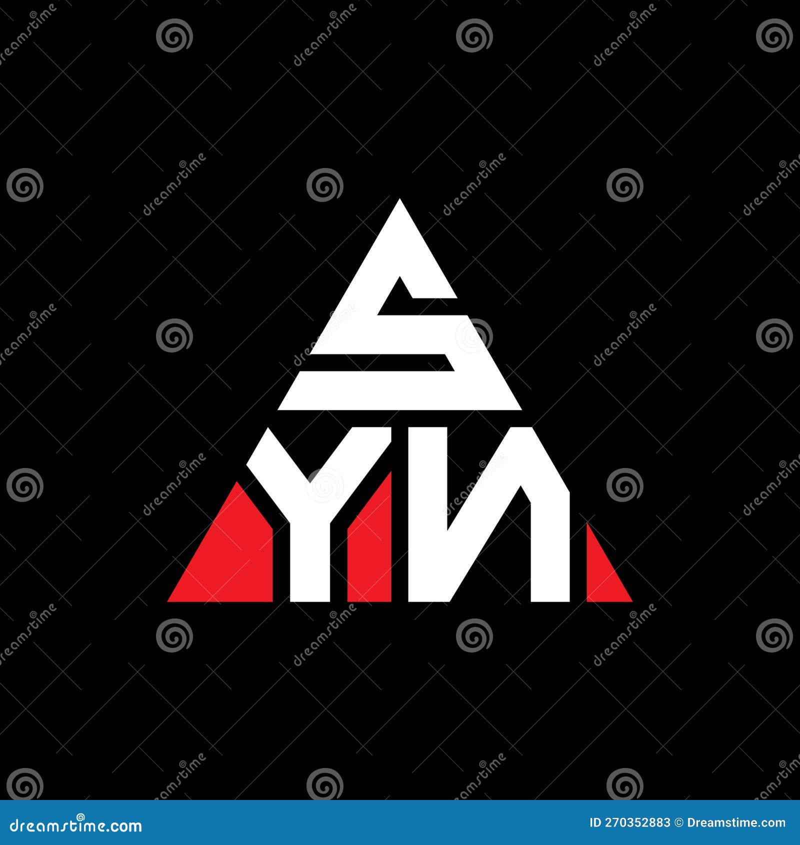 SYN Triangle Letter Logo Design with Triangle Shape. SYN Triangle Logo ...