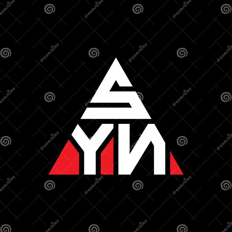 SYN Triangle Letter Logo Design with Triangle Shape. SYN Triangle Logo ...