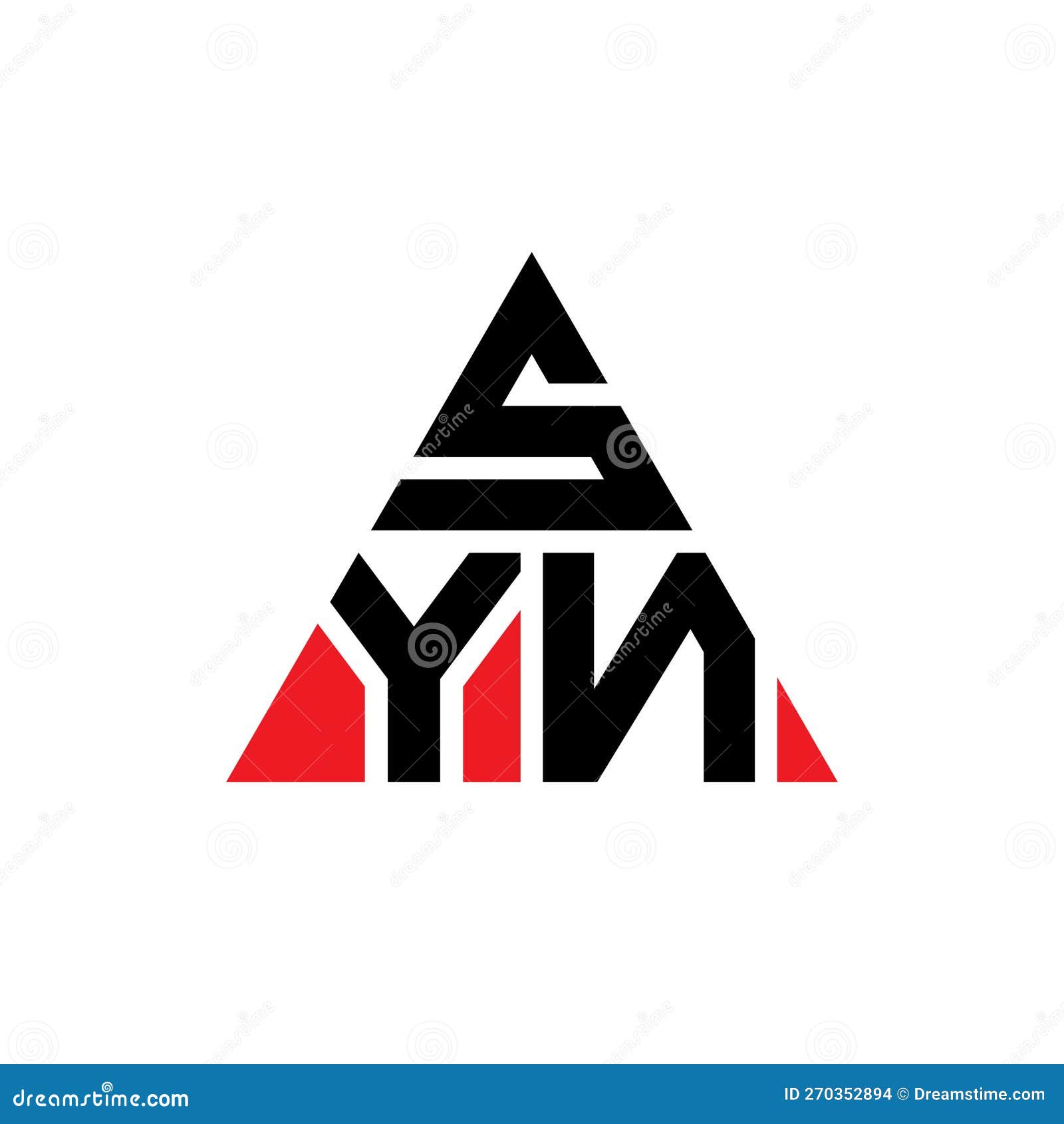 SYN Triangle Letter Logo Design with Triangle Shape. SYN Triangle Logo ...
