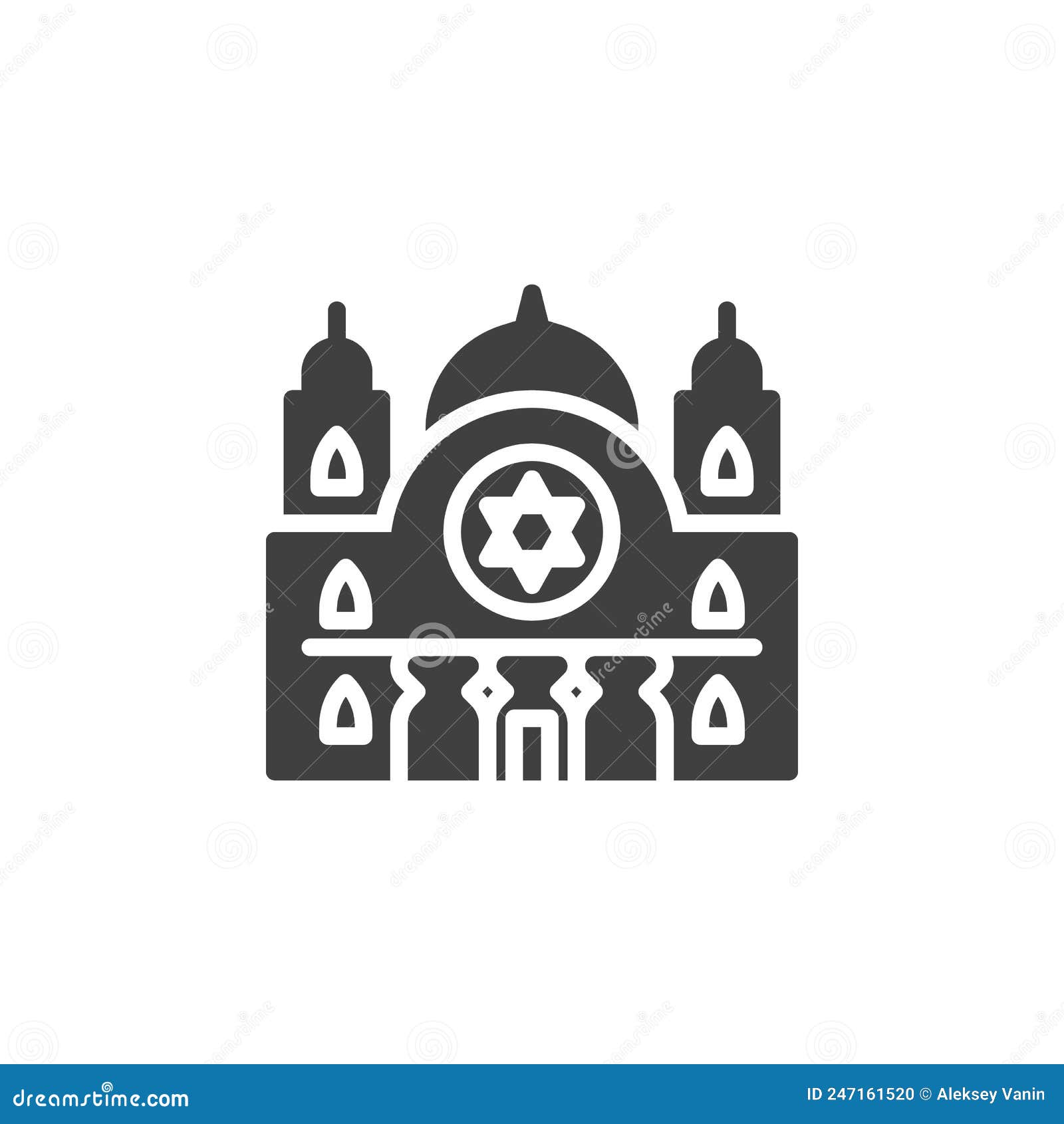 Synagogue Building Vector Icon Stock Vector - Illustration of icon ...