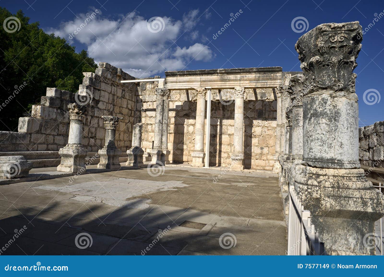 Synagogue Capernaum stock image. Image of apostle, historical - 7577149