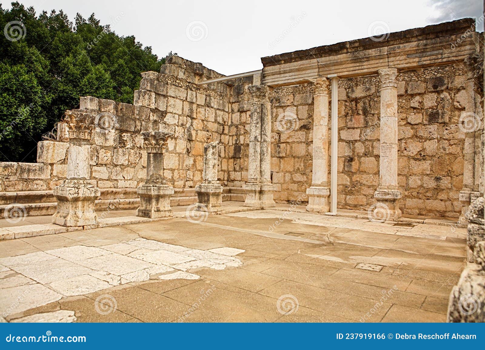 The Synagogue at Capernaum, Galilee, Israel Stock Photo - Image of ...