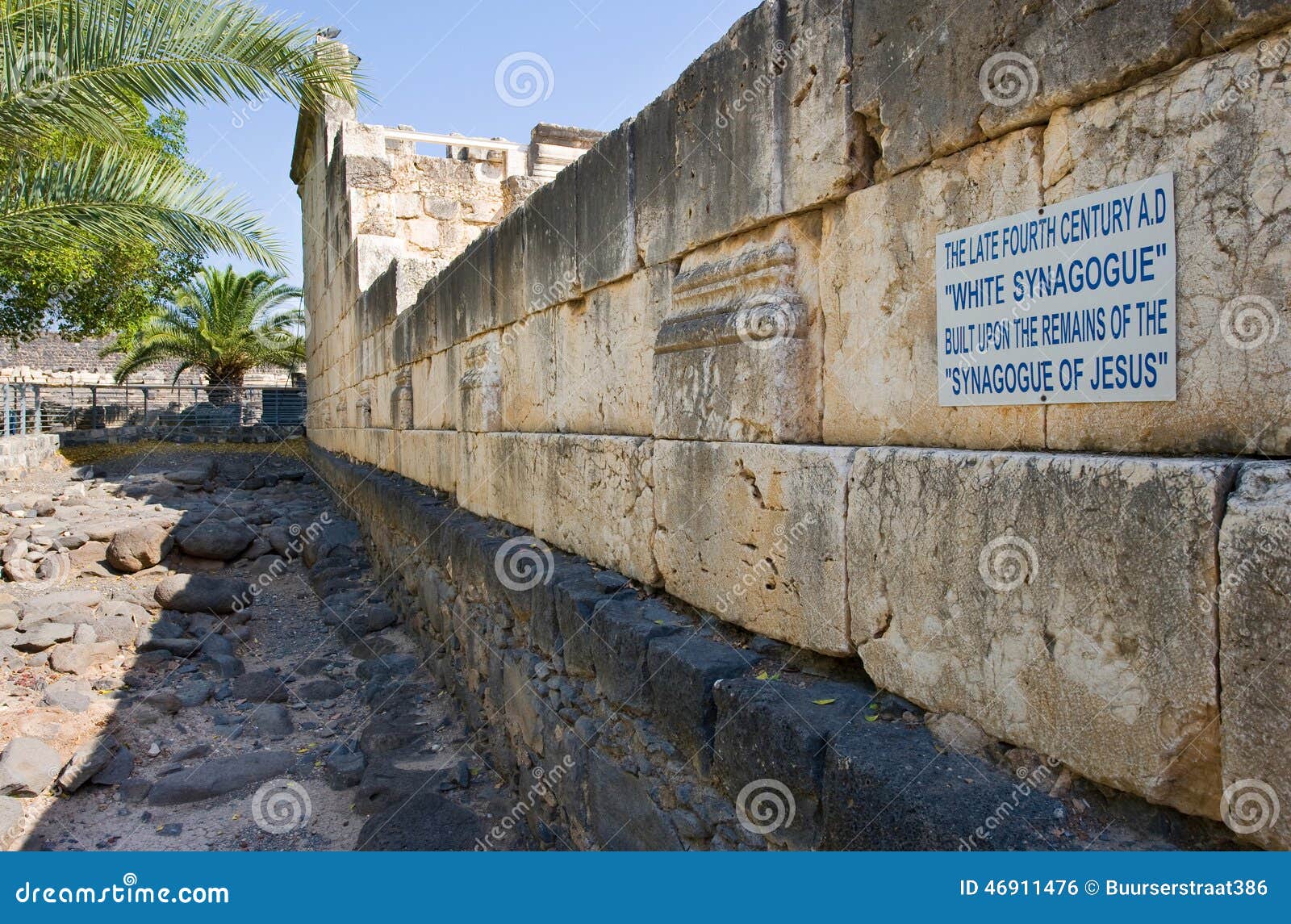 Synagogue of Capernaum stock photo. Image of preacher - 46911476