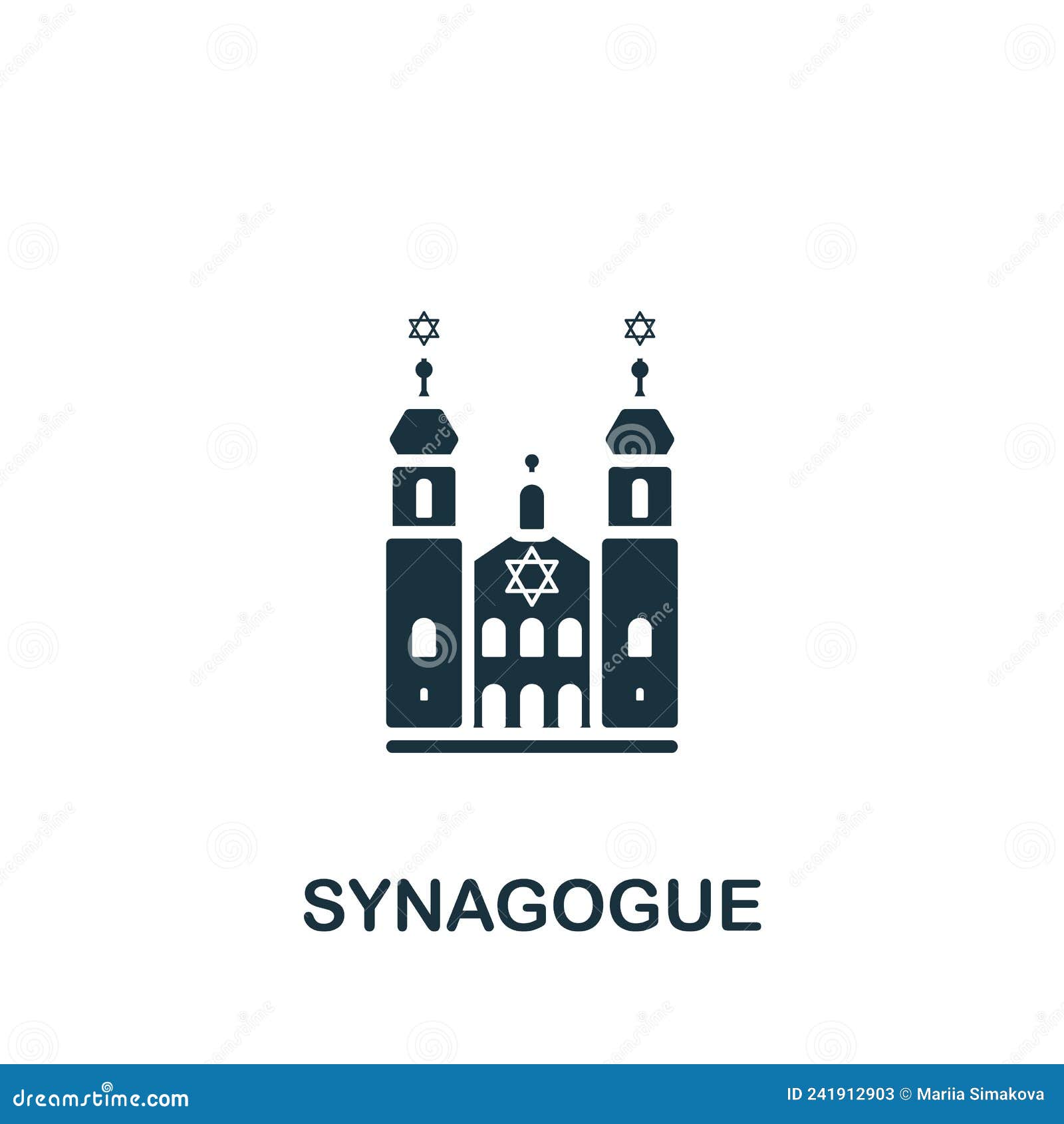 Synagogue Icon. Monochrome Simple Icon for Templates, Web Design and ...