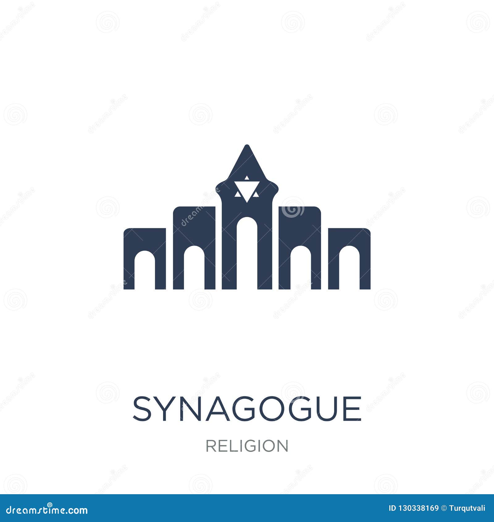 Synagogue Icon. Trendy Flat Vector Synagogue Icon on White Background ...
