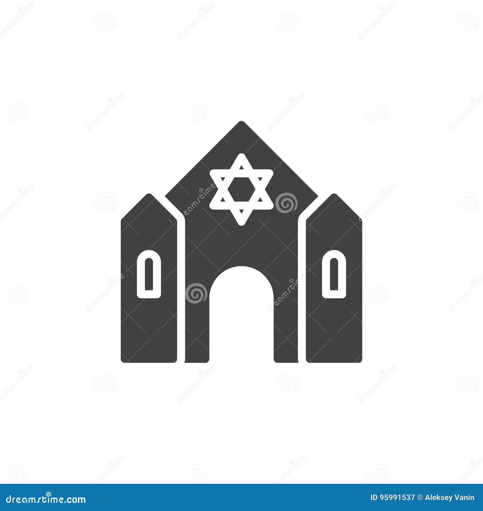 Synagogue Icon Vector, Filled Flat Sign, Solid Pictogram Isolated on ...