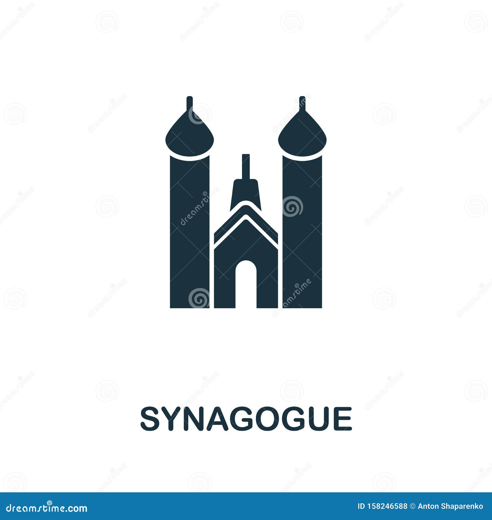 Synagogue Vector Icon Symbol. Creative Sign from Buildings Icons ...