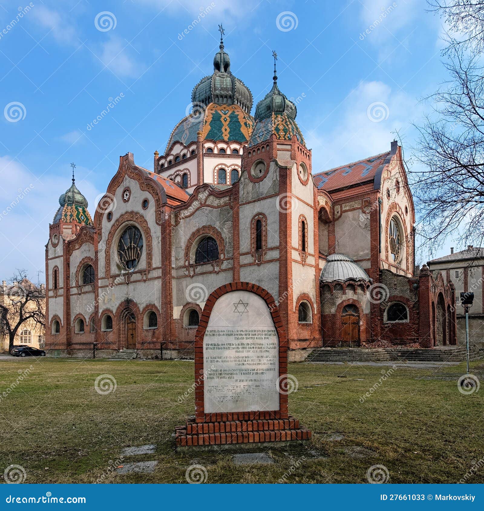 Synagogue in Subotica, Serbia Stock Image - Image of exterior, brick ...