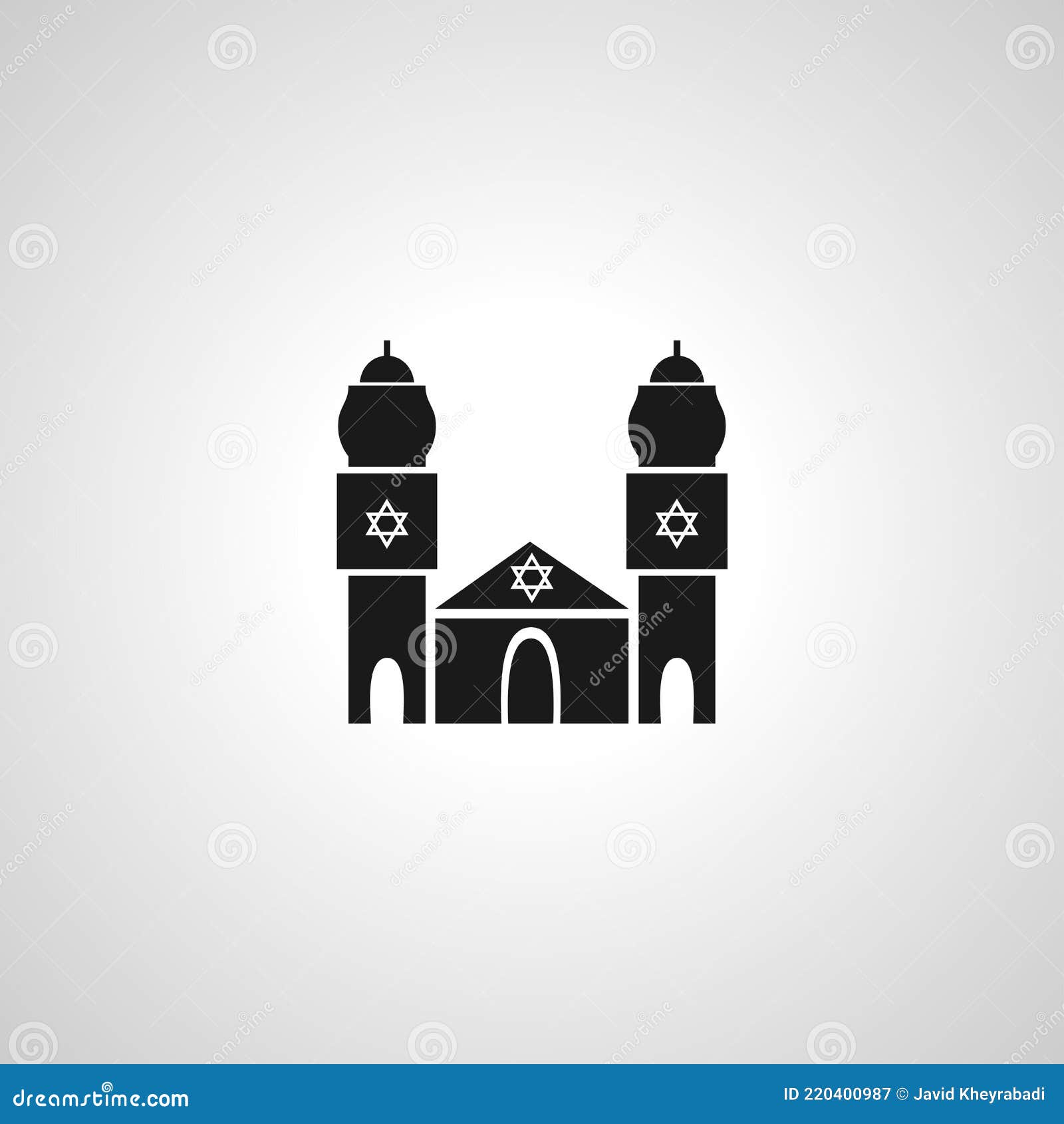 Synagogue Vector Icon Symbol. Creative Sign From Buildings Icons Collection. Filled Flat ...