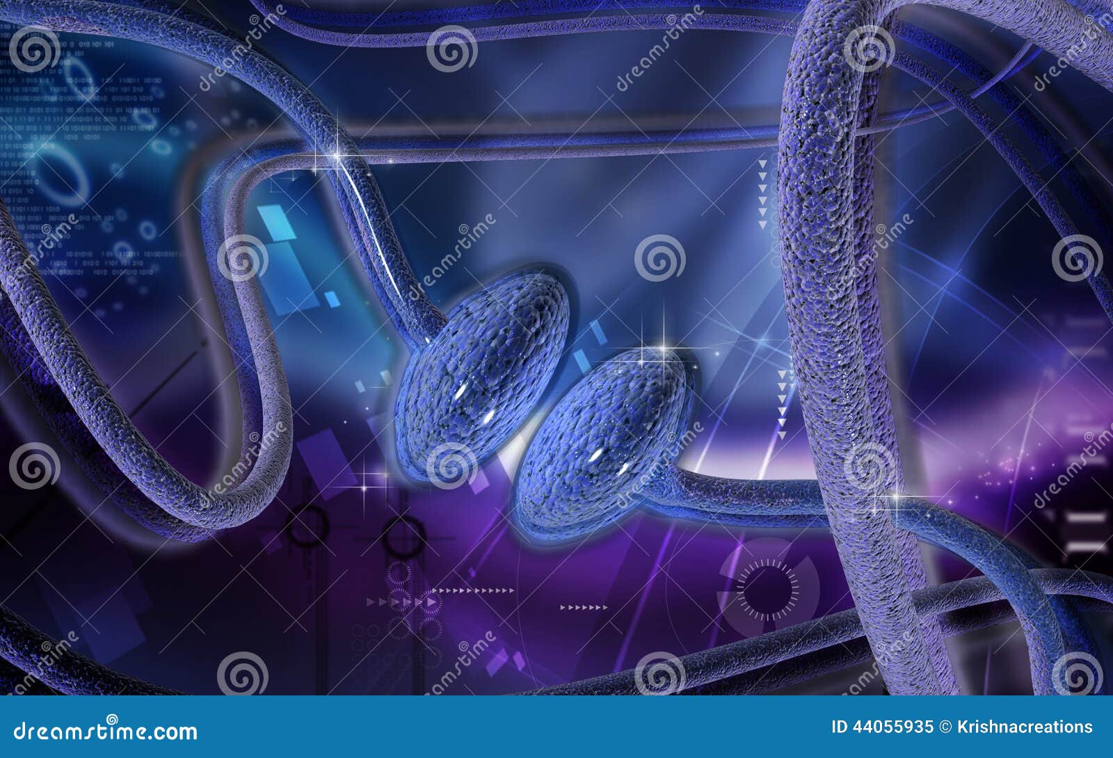 Synapse stock illustration. Illustration of nerve, hormone - 44055935