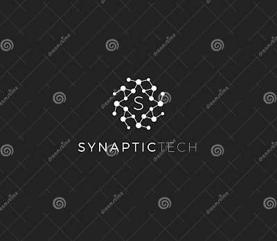 Synapse Structure, Abstract Vector Logo Concept. Synaptic Tech Emblem ...