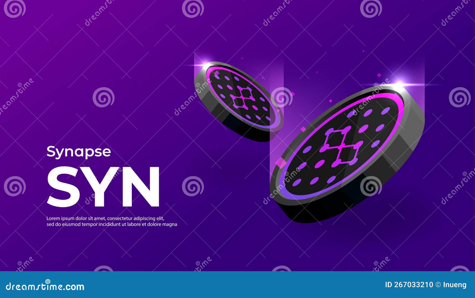 Synapse SYN Coin Icon Isolated On White Background Vector Illustration ...