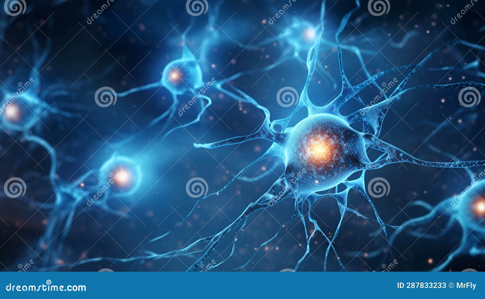 Synapses In Human Brain, Neurons Royalty-Free Stock Photo ...
