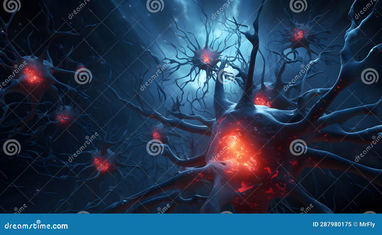 Synapses, Neurons In The Brain Royalty-Free Stock Photography ...