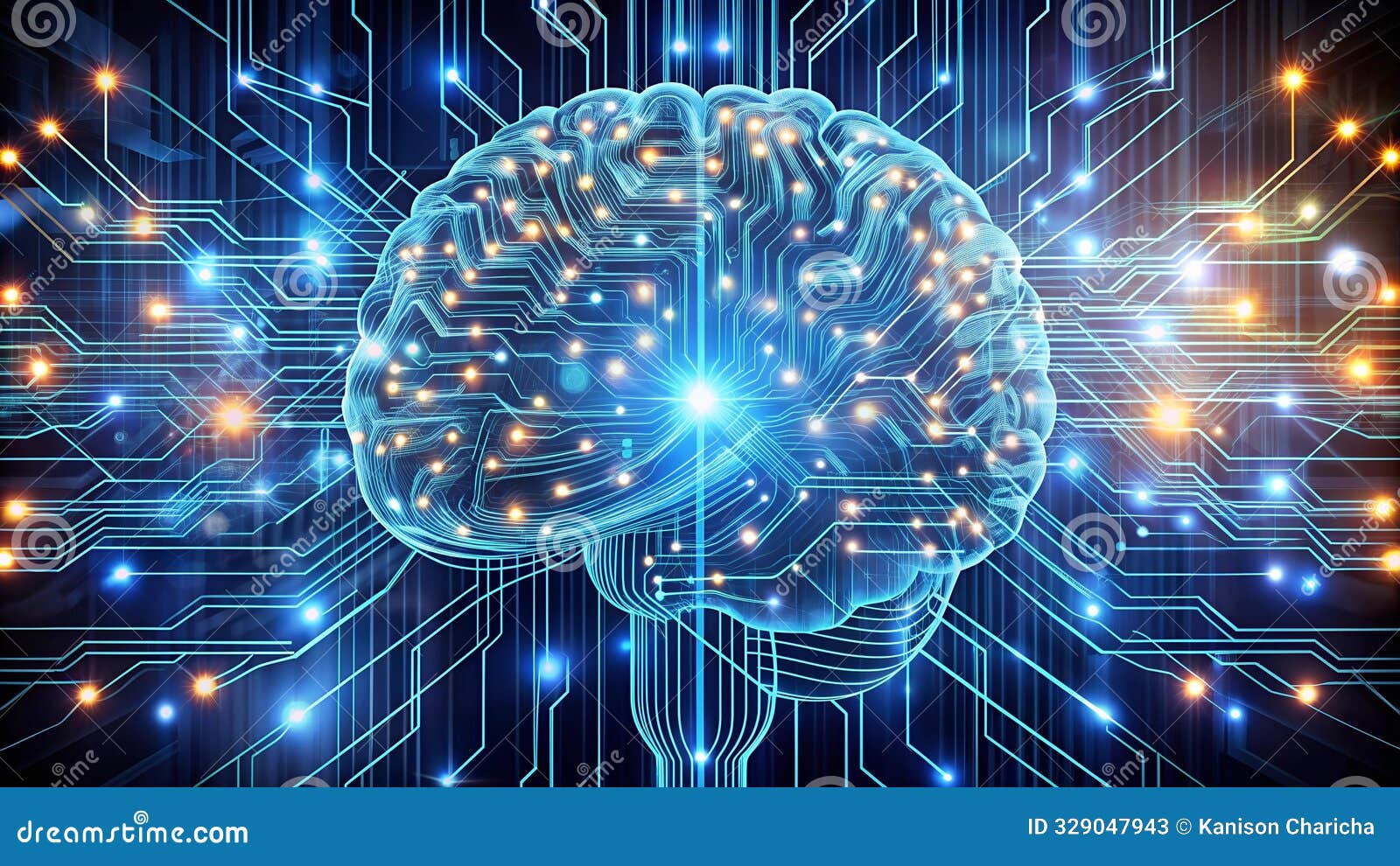 Synaptic Circuits: a Fusion of Mind and Machine AI Generated Stock ...