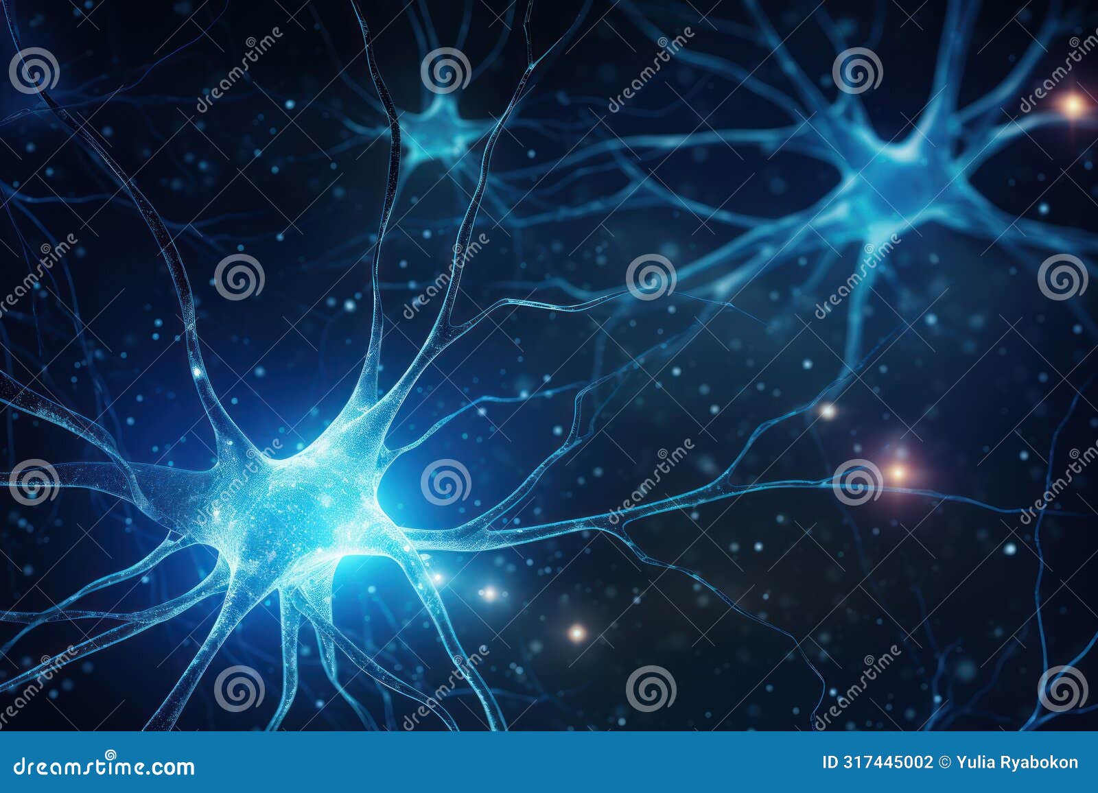 Synaptic Connections in Neural Network Stock Illustration ...