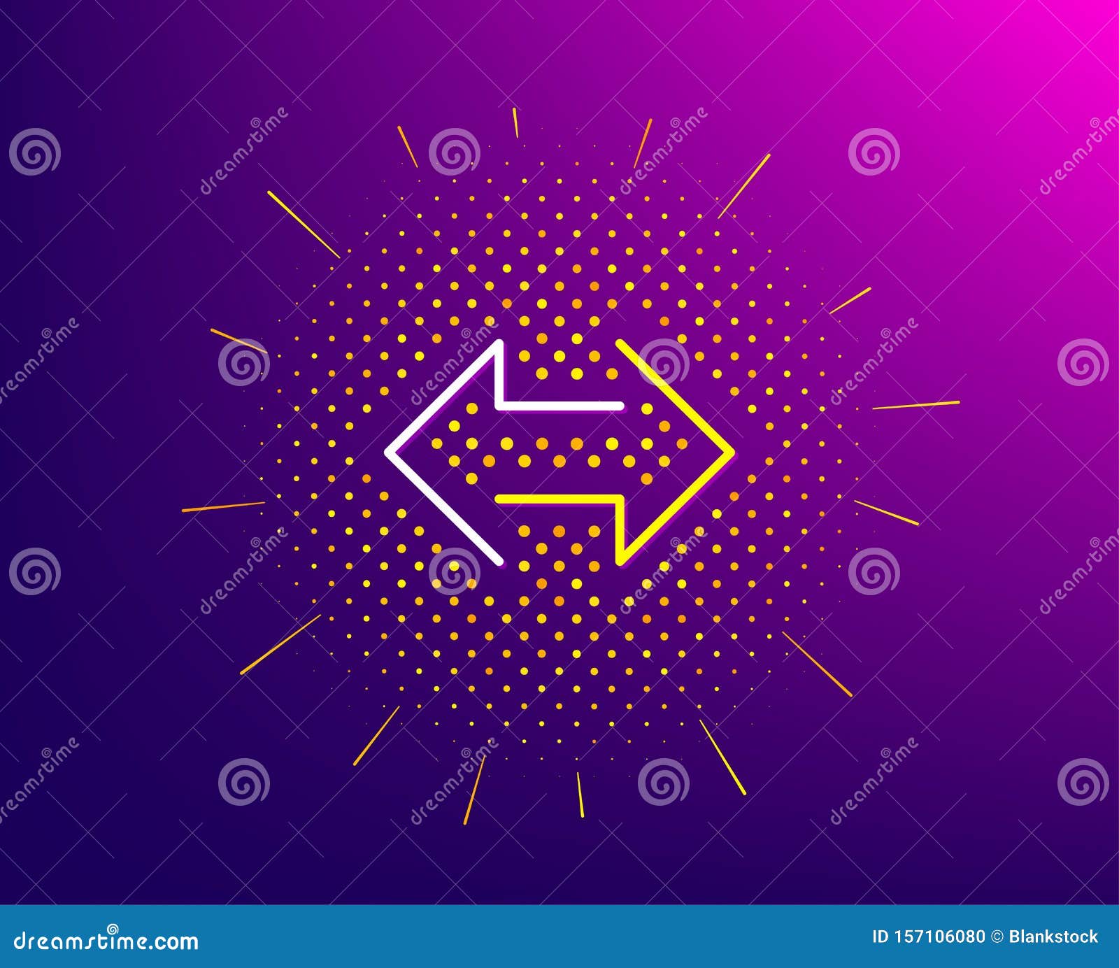 Sync Arrows Line Icon. Communication Arrowheads. Vector Stock Vector ...
