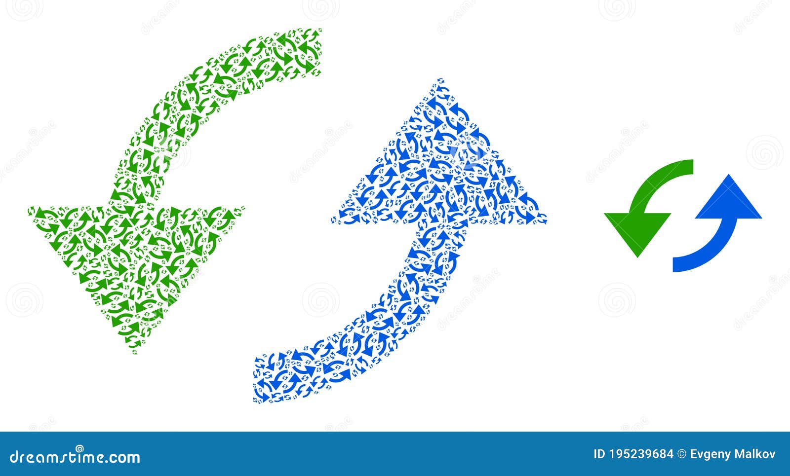 Sync Arrows Recursion Mosaic of Self Items Stock Vector - Illustration ...