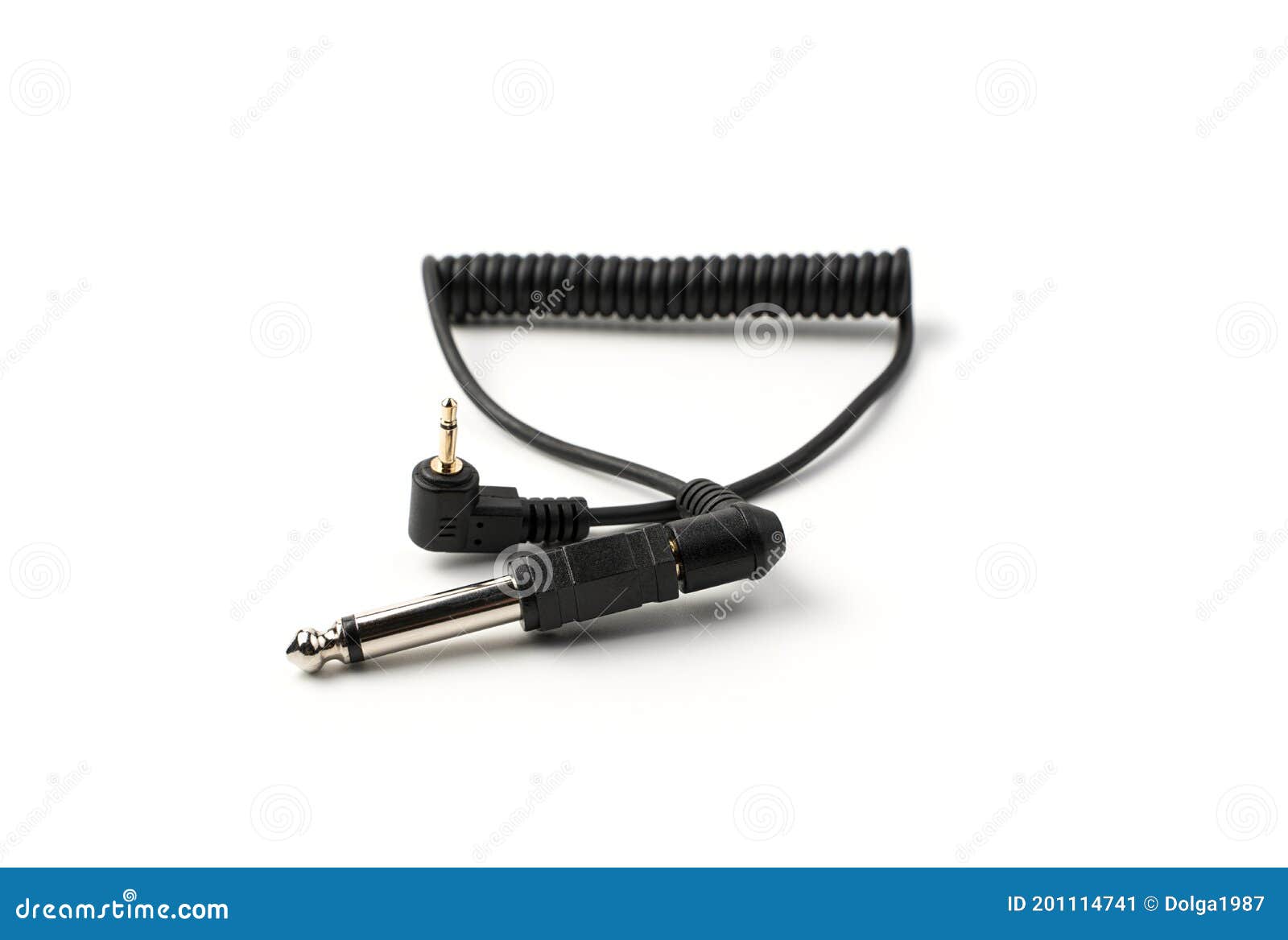 The Sync Cable with the Connector and Plug is Isolated on a White ...