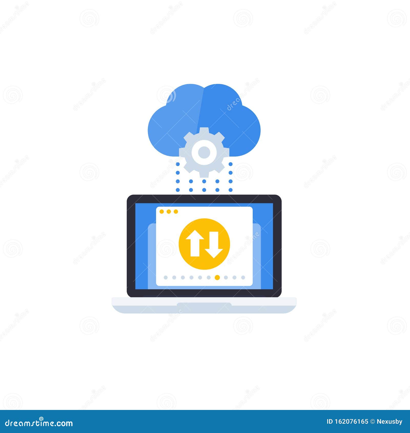 Sync with Cloud, Data Transfer Vector Icon Stock Vector - Illustration ... Sync with Cloud, Data Transfer Vector Icon Stock Vector - Illustration ...