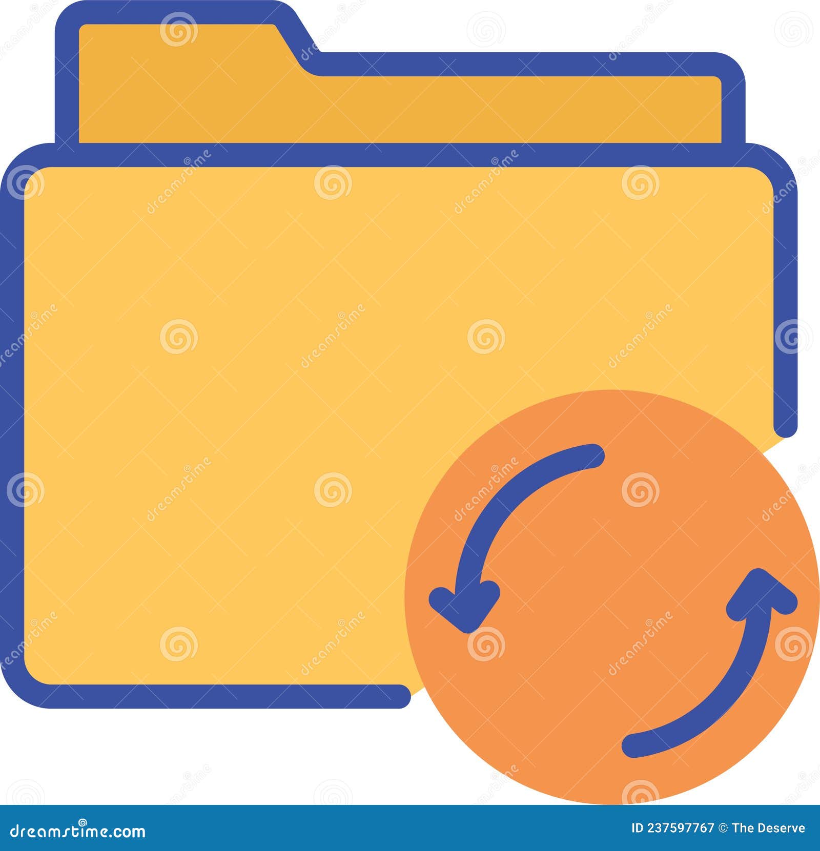 Sync Folder Isolated Vector Icon Which Can Easily Modify or Edit Stock ...