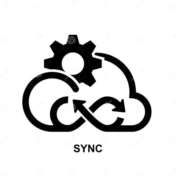 Sync Icon. Cloud Sync Icon Isolated on Background Stock Vector ...