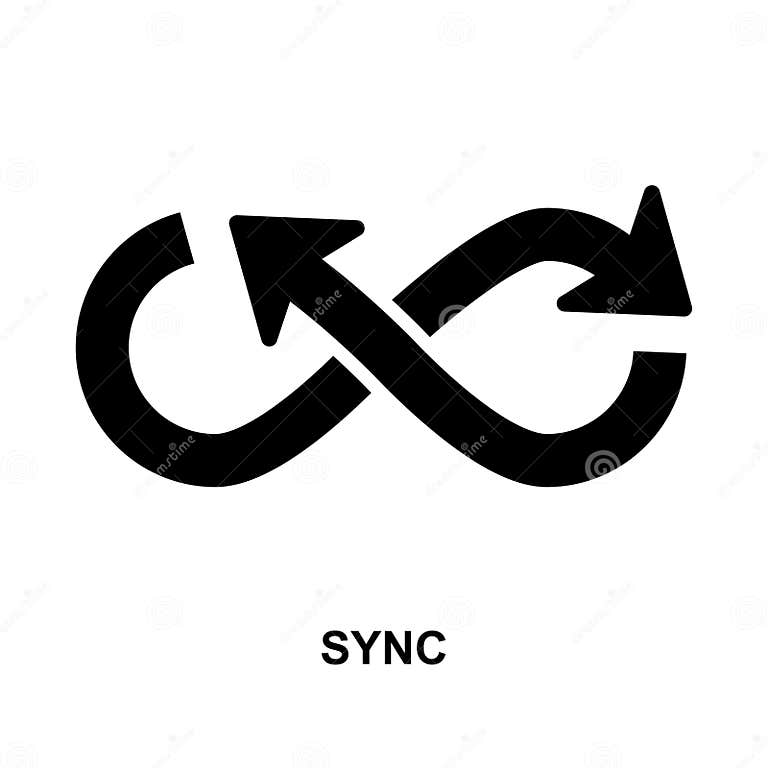Sync Icon. Cloud Sync Icon Isolated on Background Stock Vector ...
