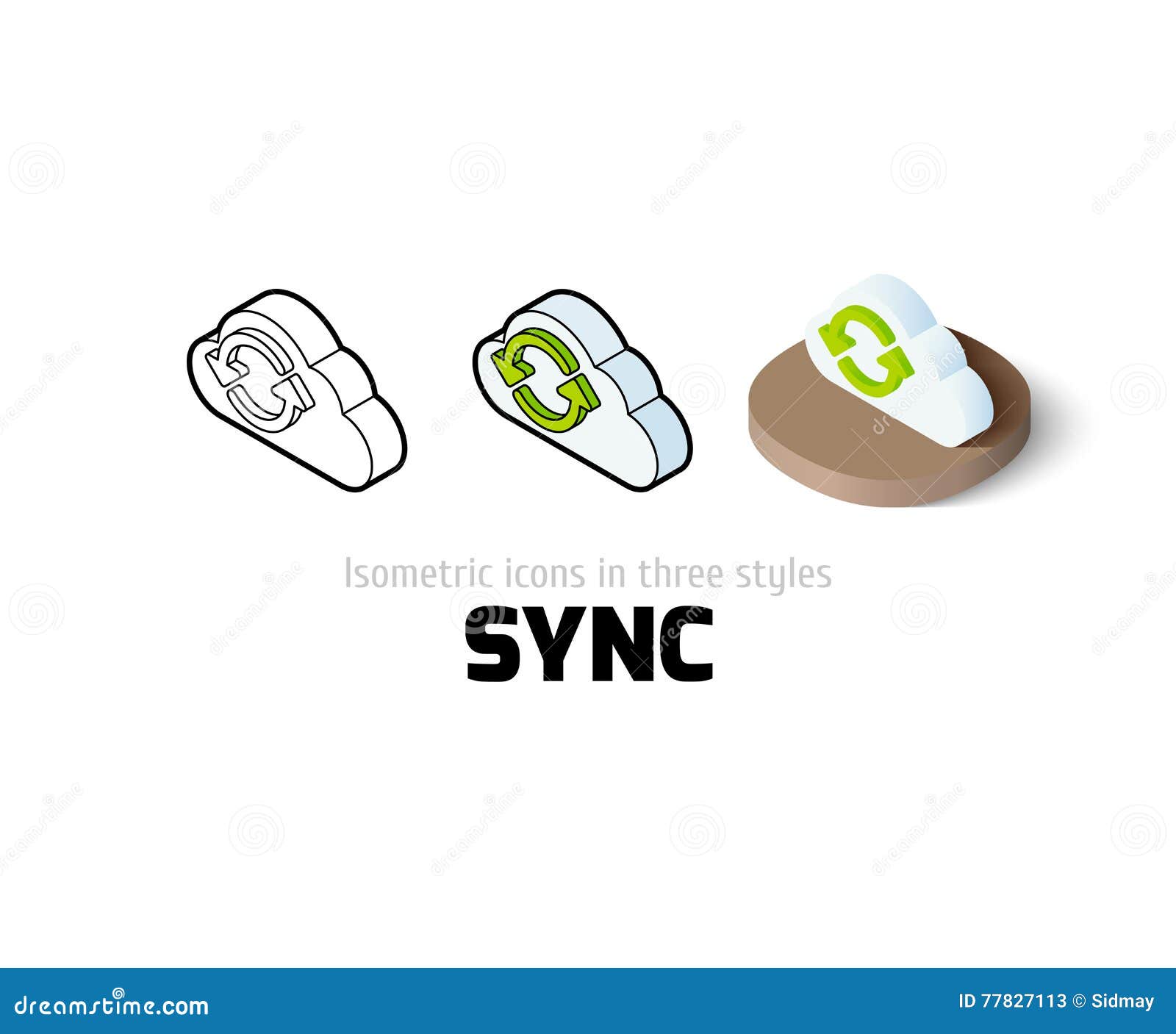 Sync Icon in Different Style Stock Vector - Illustration of concept ...