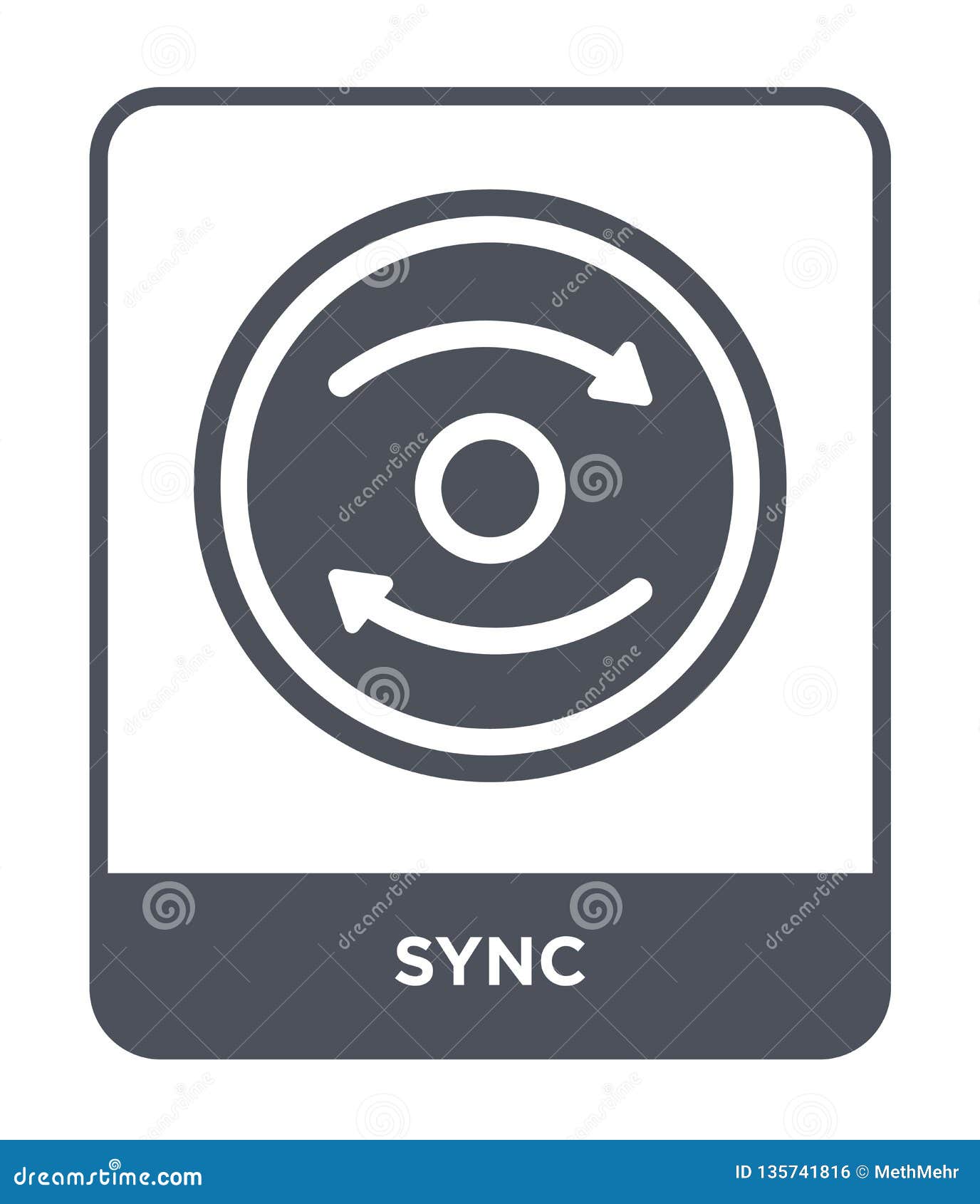 Sync Icon in Trendy Design Style. Sync Icon Isolated on White ...