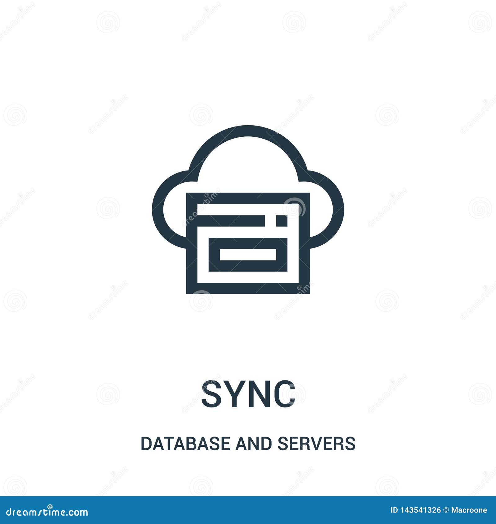 Sync Icon Vector From Database And Servers Collection Thin Line Sync Outline Icon Vector