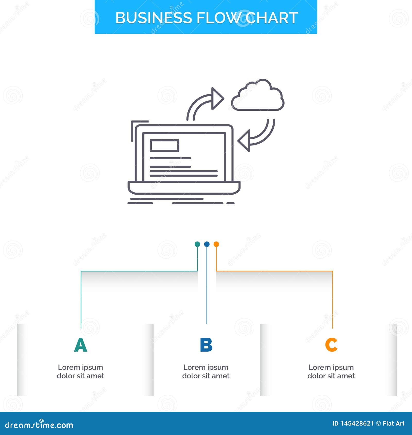 Sync, Processing, Data, Dashboard, Arrows Business Flow Chart Design ...