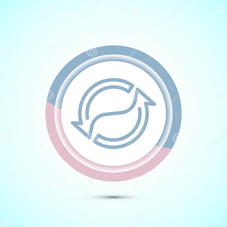 Sync Processing Icon Design, Synchronization or Reset Icon, Reload Sign ...