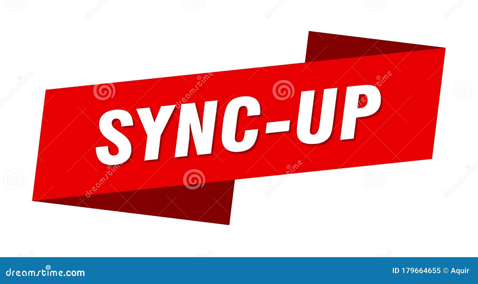 Sync-up Banner Template. Sync-up Ribbon Label Stock Vector ...