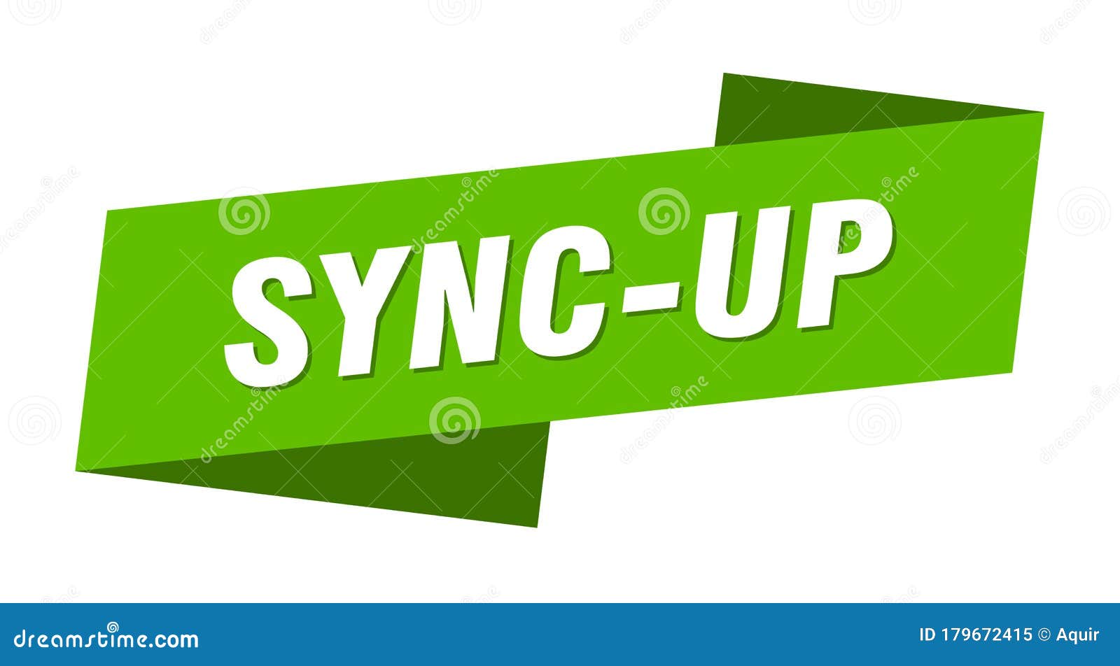 Sync-up Banner Template. Sync-up Ribbon Label Stock Vector ...