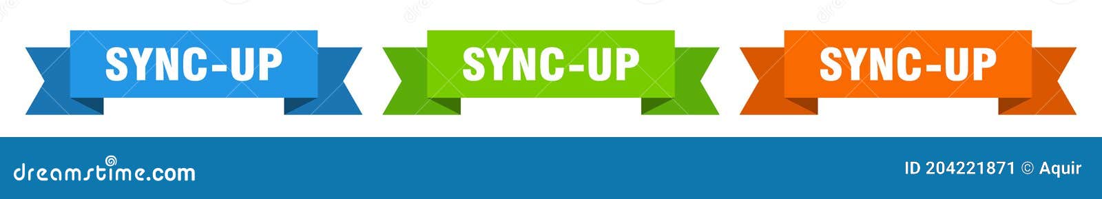 Sync-up Ribbon. Sync-up Isolated Paper Sign. Banner Stock Vector ...