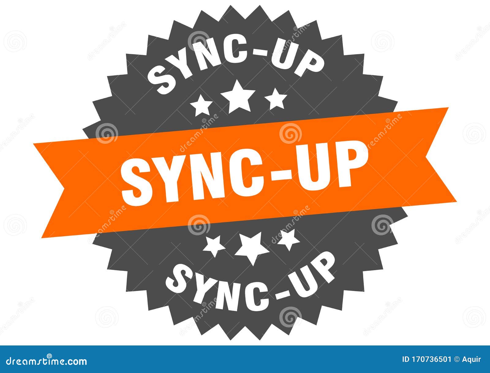 Sync-up Sign. Sync-up Circular Band Label. Sync-up Sticker Stock Vector ...