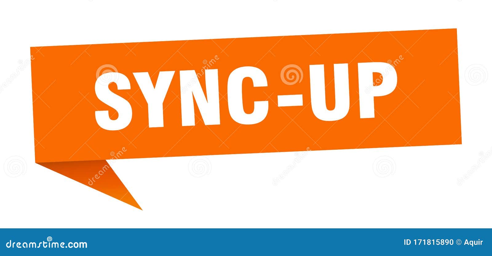 Sync-up Speech Bubble. Sync-up Ribbon Sign Stock Vector - Illustration ...