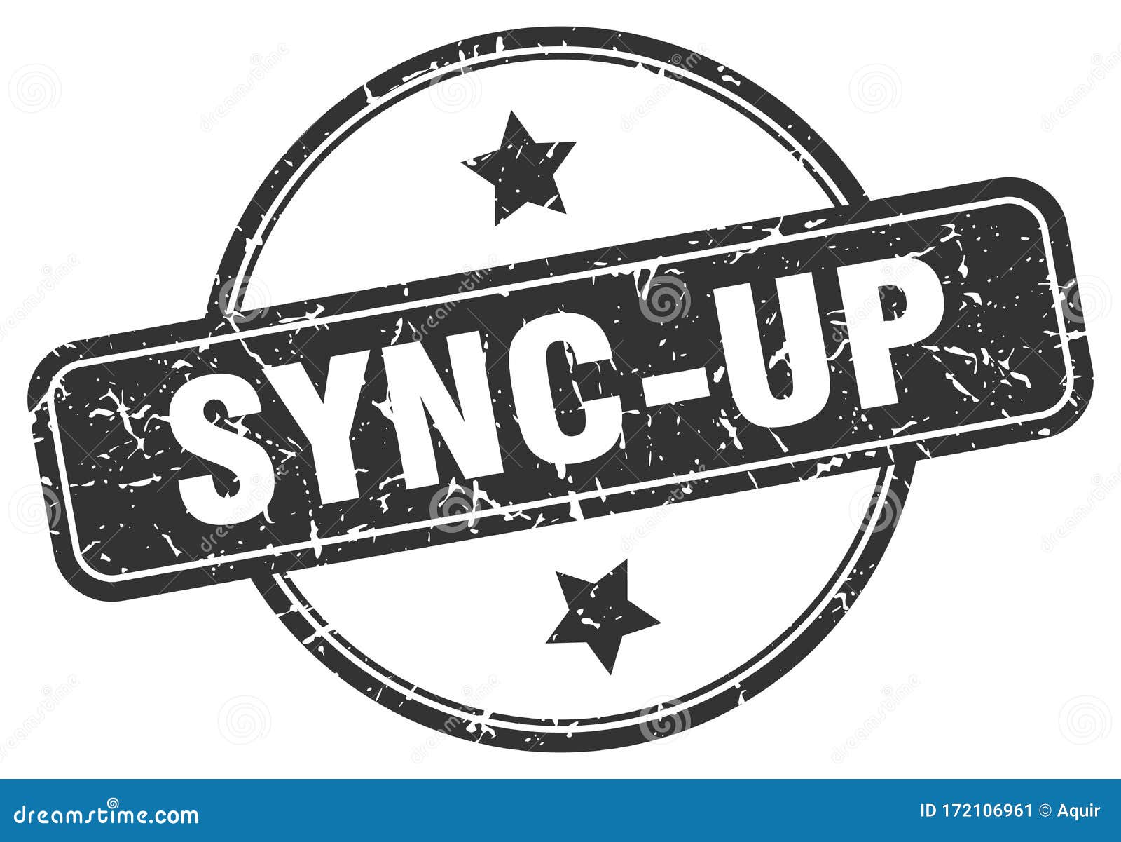 Sync-up Stamp. Sync-up Round Grunge Sign Stock Vector - Illustration of ...