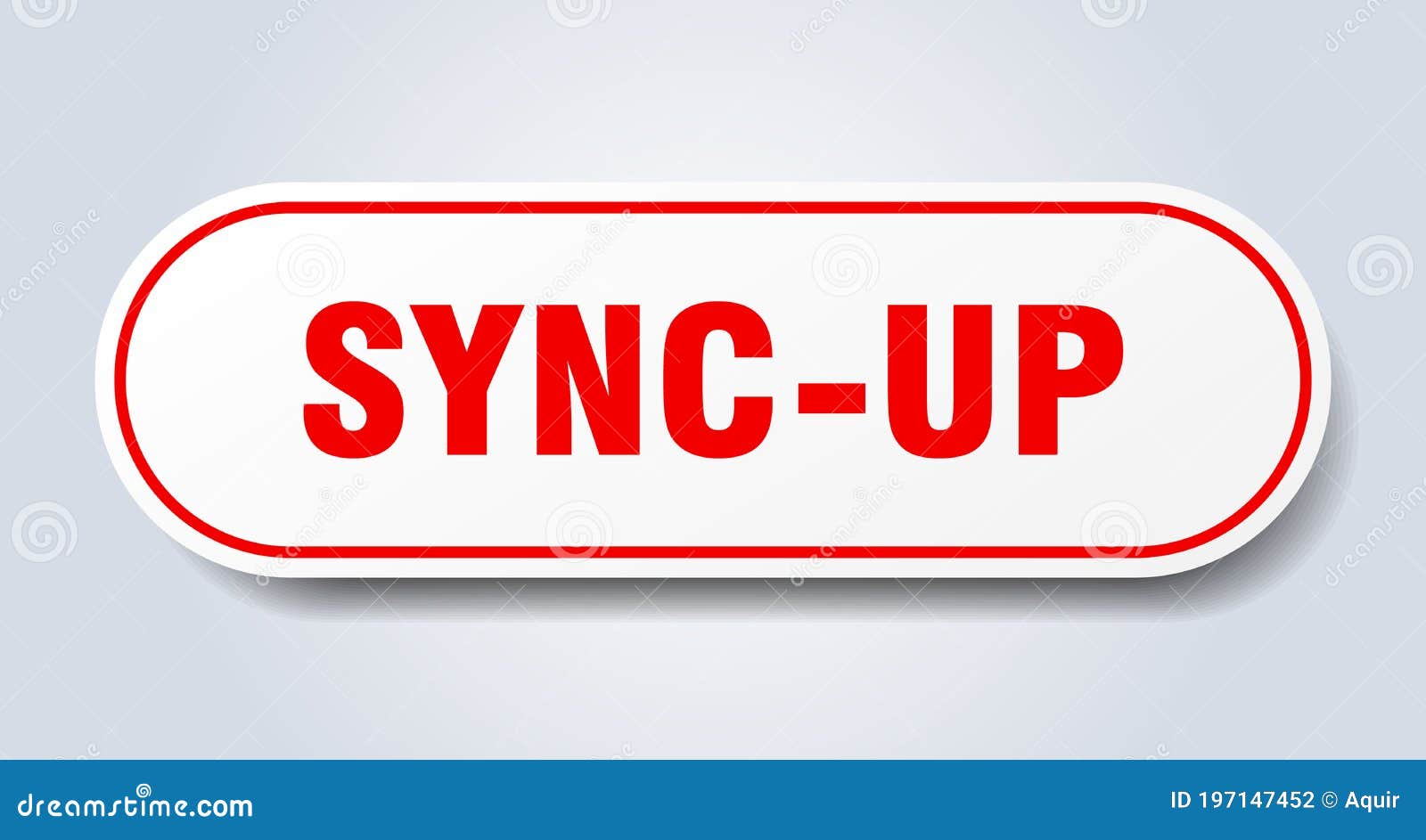 Sync-up sticker. stock vector. Illustration of badge - 197147452