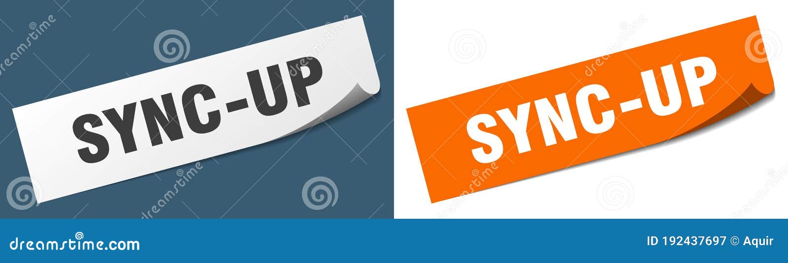 Sync-up Sticker. Sync-up Sign Set Stock Vector - Illustration of ...