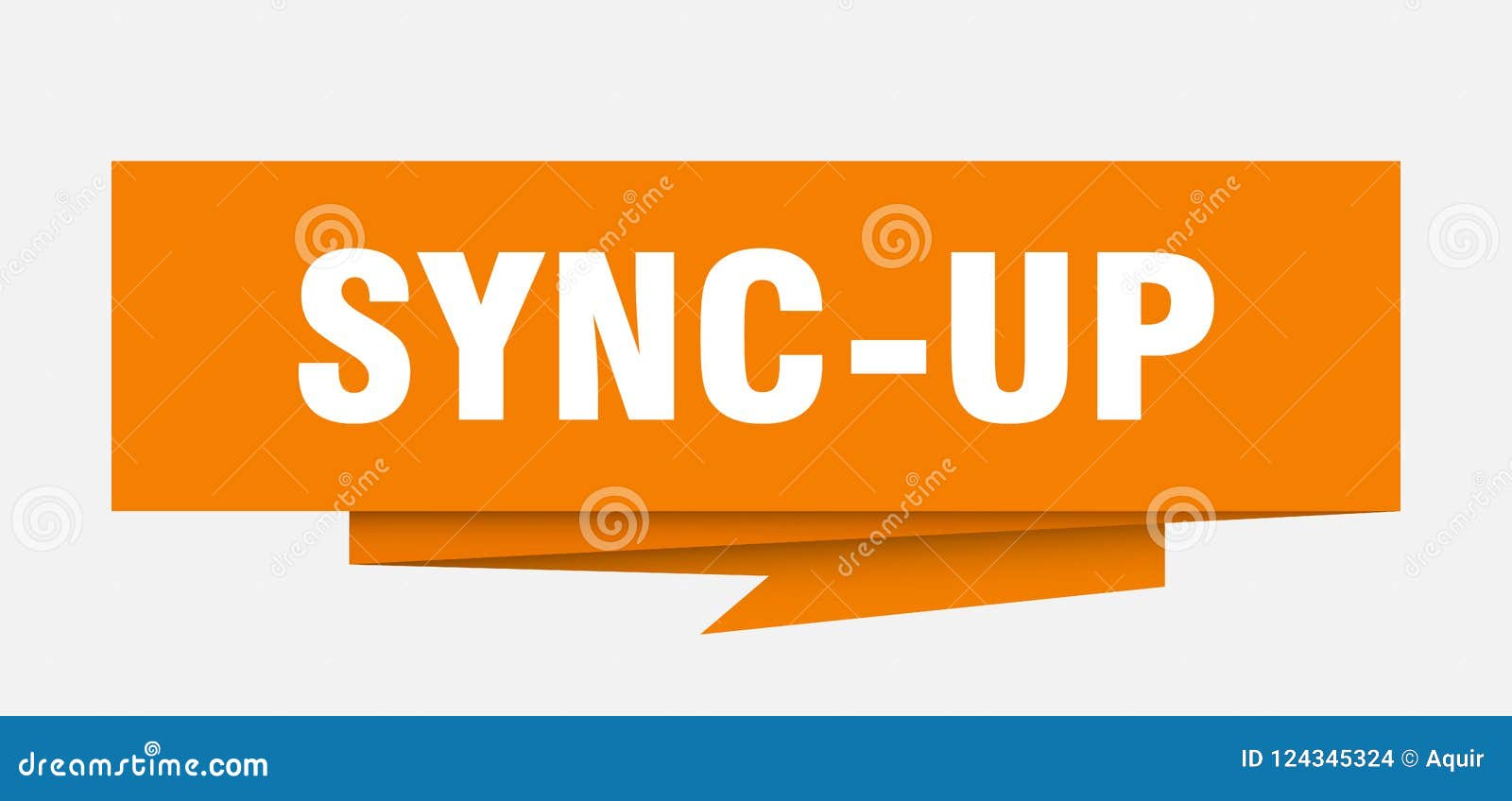 Sync-up stock vector. Illustration of flat, blue, ribbon - 124345324