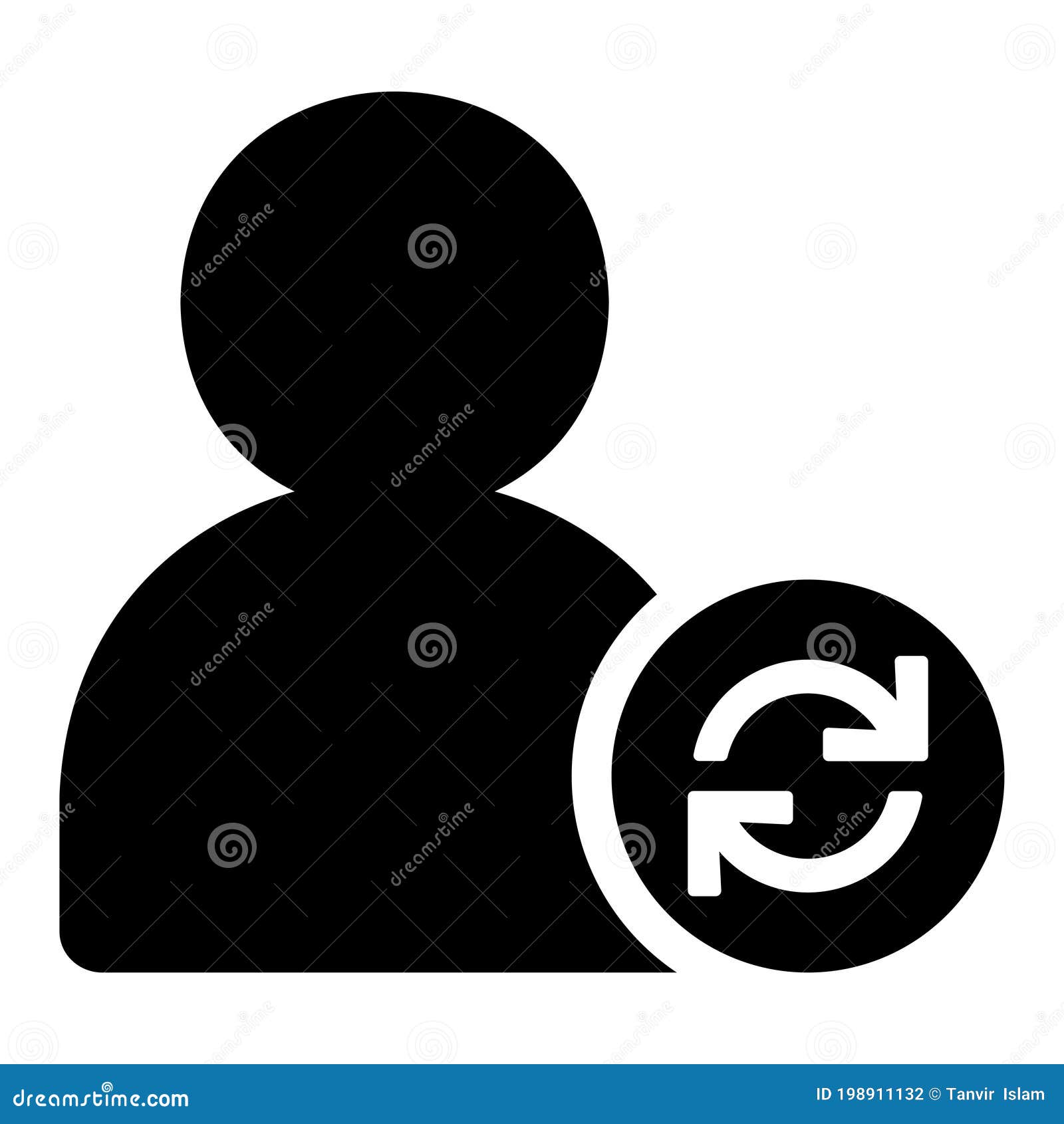 Sync User Icon stock vector. Illustration of update - 198911132