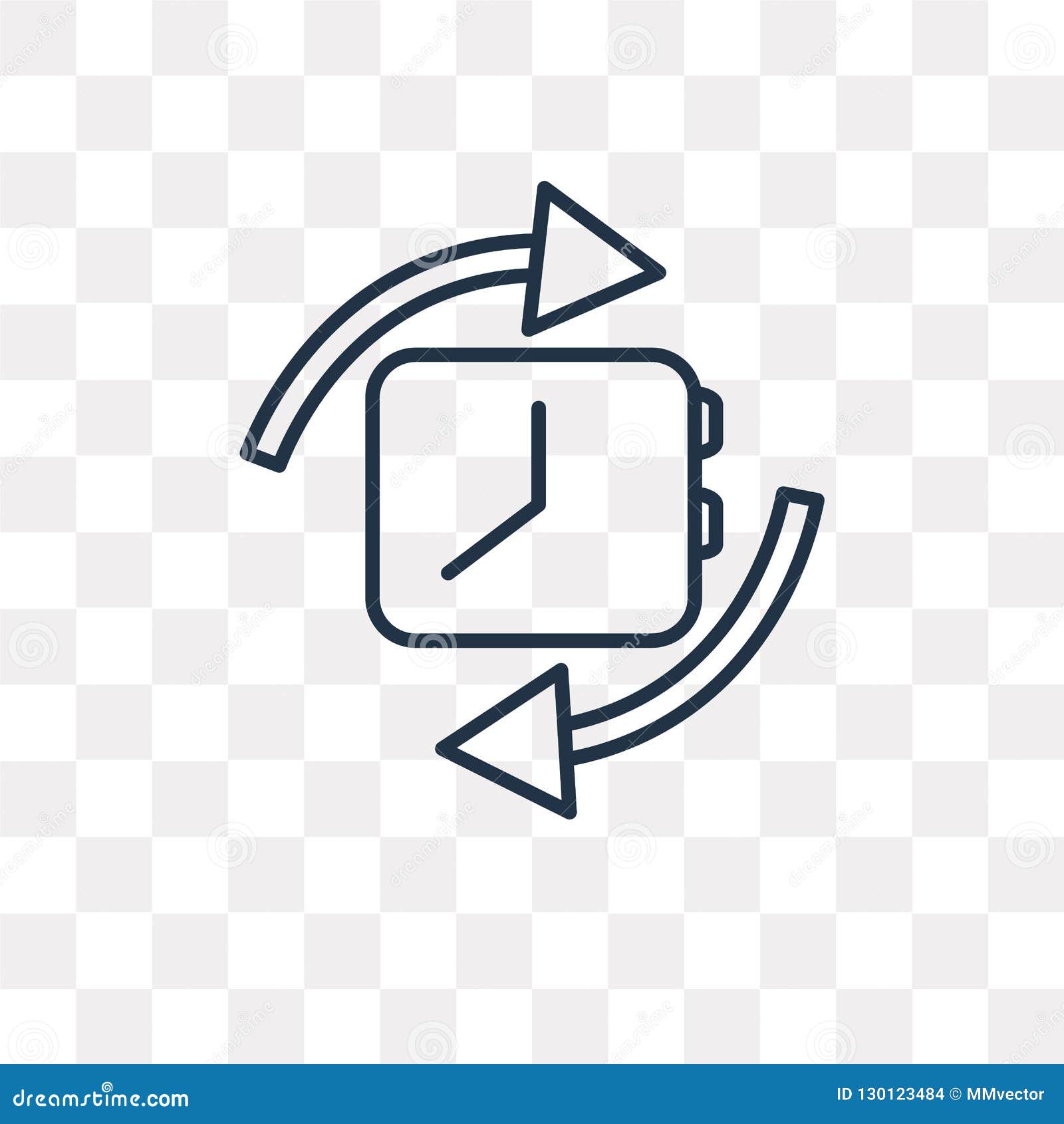 Sync Vector Icon Isolated On Transparent Background, Linear Sync Stock ...