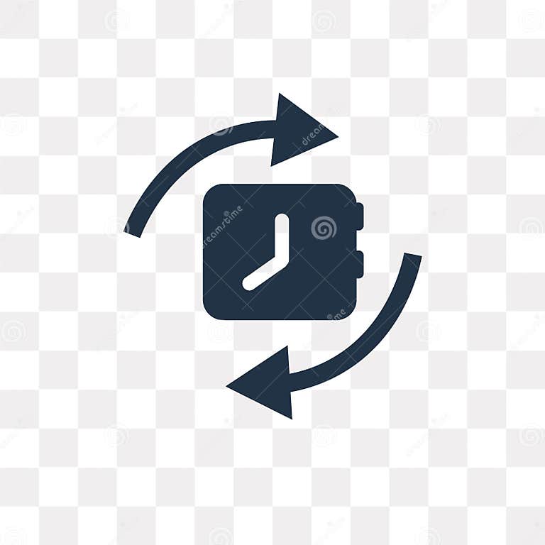 Sync Vector Icon Isolated on Transparent Background, Sync Trans Stock ...