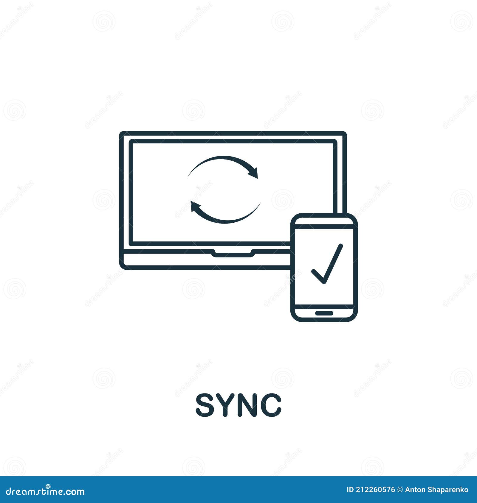 Sync Vector Icon Symbol. Creative Sign from Seo and Development Icons ...