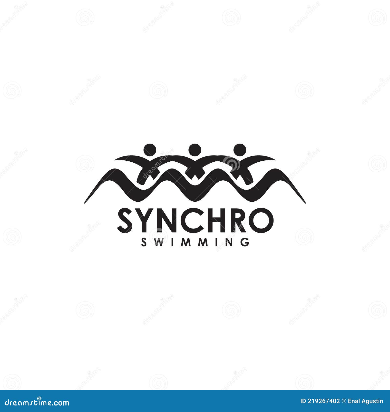 Synchro Swimming Logo Design Template Stock Vector - Illustration of athlete, pool: 219267402