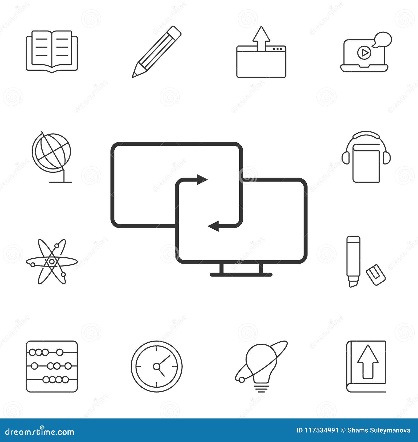 Synchronisation Icon On White Background. Simple Element Illustration ...