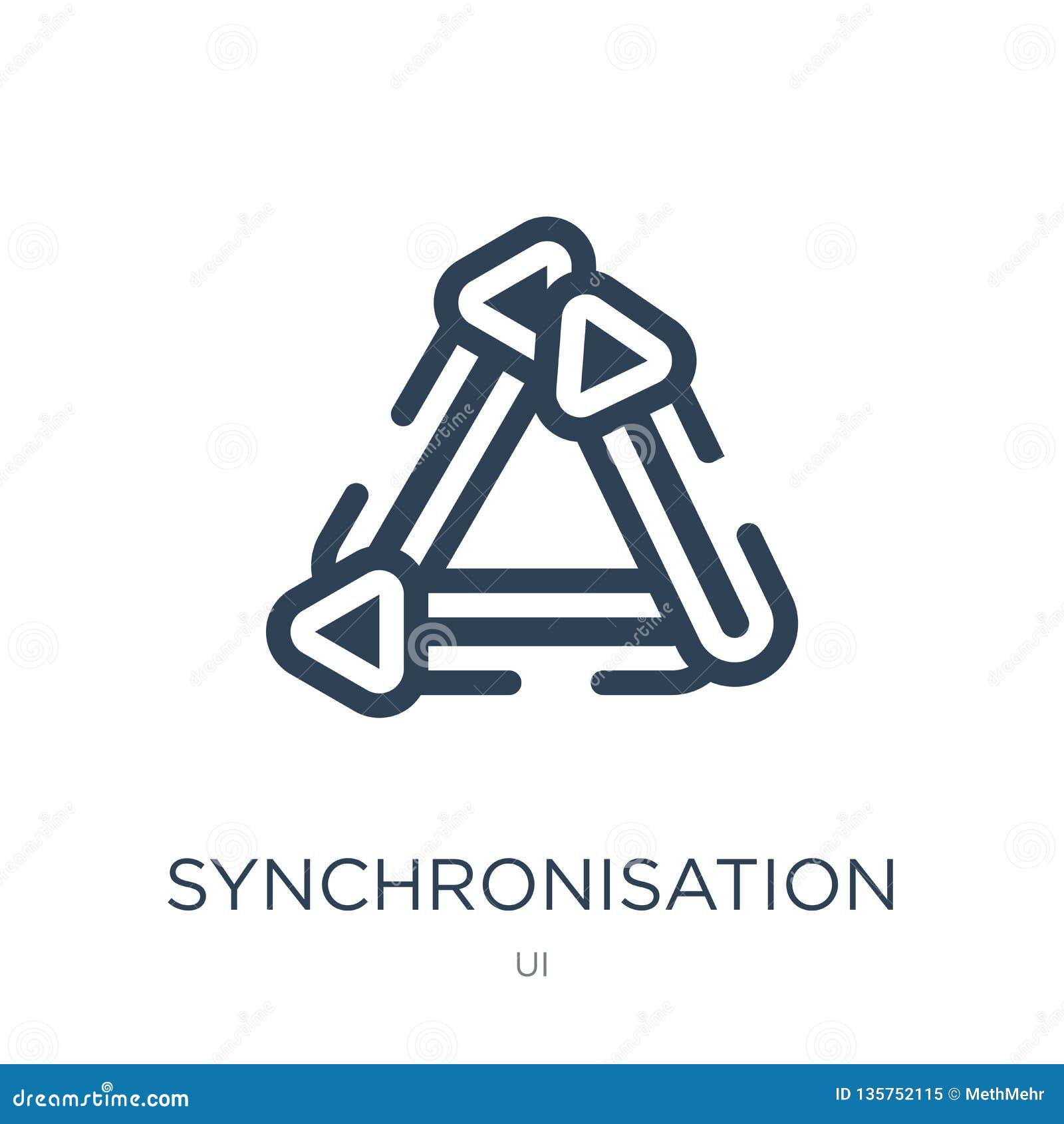 Synchronisation Icon in Trendy Design Style. Synchronisation Icon ...