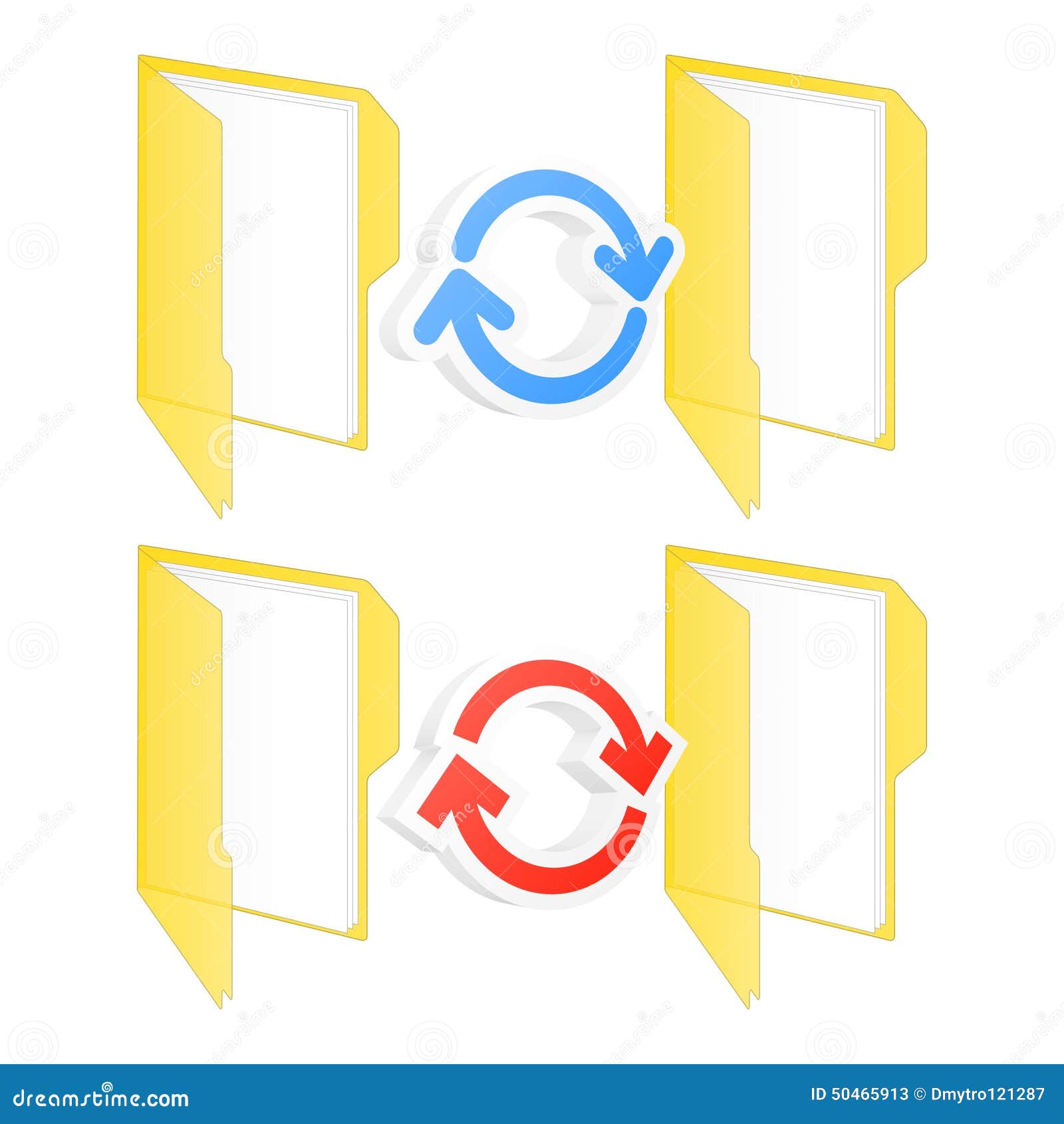 Synchronization Folder Icons. Stock Vector - Illustration of info ...