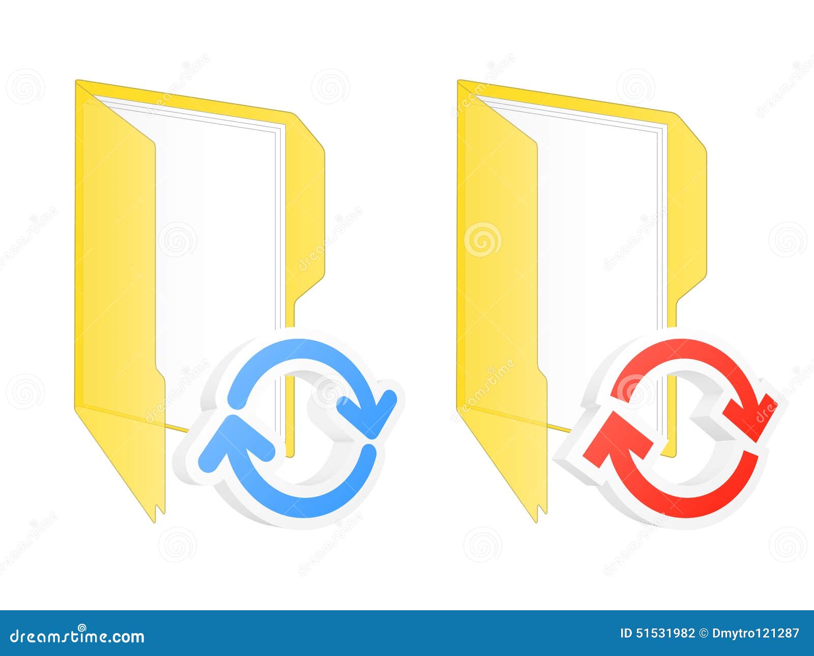 Synchronization Folder Icons Stock Vector - Illustration of site ...